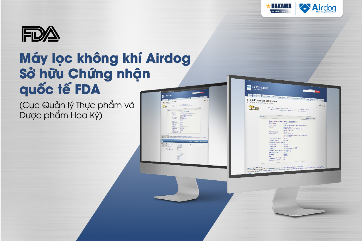 Airdog sở hữu Chứng nhận quốc tế FDA